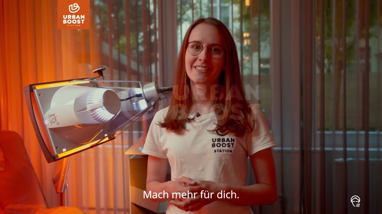 Infrarotlicht Anwendung im Gesicht - Urban Boost Station